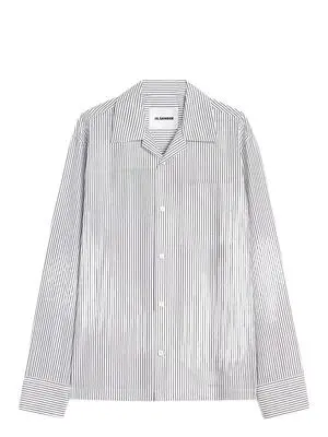 JIL SANDER Striped Lightweight Cotton Shirt - White