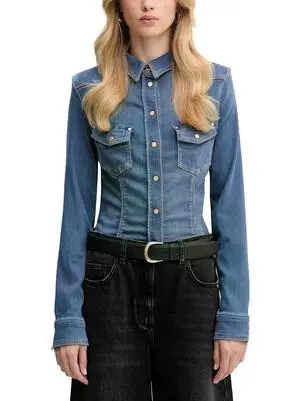 Guess Long-sleeve Denim Shirt - Blue