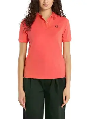 Fred Perry Logo-embroidered Polo Shirt - Orange