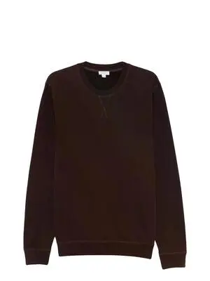 Sunspel Loopback Sweatshirt - Brown