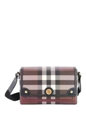 Burberry Check Canvas And Leather Medium Crossbody Bag - Brown