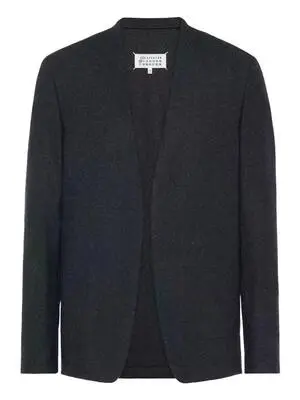 MAISON MARGIELA Four-stitch Collarless Blazer - Grey