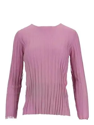 LA ROSE Ribbed Cashmere Top - Pink