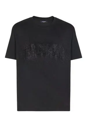 Balmain Crystal-embellishment T-shirt - Black