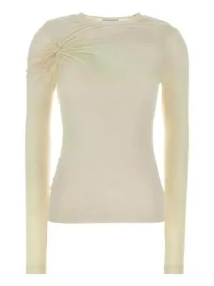 AGOLDE Long-sleeve Knot T-shirt - Neutrals