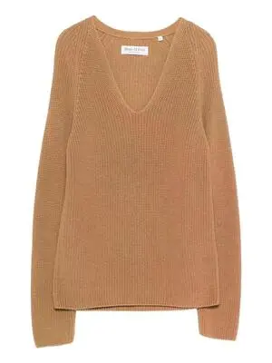 Marc O'polo V-neck Knitted Sweater - Brown