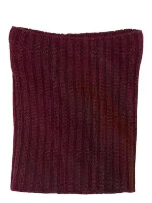 DELL'OGLIO Ribbed Cashmere Neck Warmer - Red