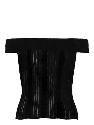 Balmain Off-the-shoulder Top - Black