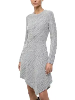 Staud Cable-knit Mini Sweater Dress - Grey