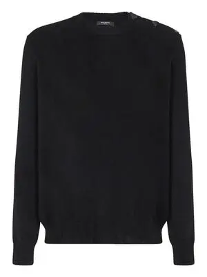 Balmain Buttoned Cashmere Sweater - Black