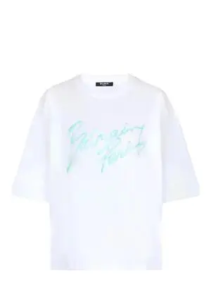 Balmain Logo-print Boxy T-shirt - White