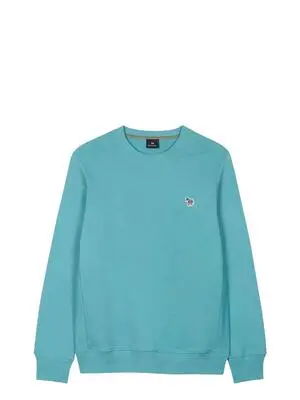 Paul Smith Logo-patch Crew-neck Sweatshirt - Blue