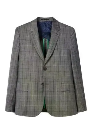 Paul Smith Check Single-breasted Blazer - Grey