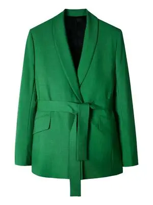 Paul Smith Belted Shawl-lapel Blazer - Green