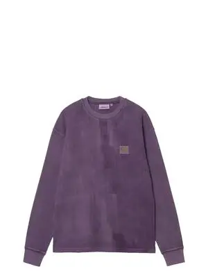 Carhartt Work In Progress Logo-patch Long-sleeve Sweatshirt - Purple