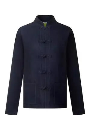 Shanghai Tang Knot Button Cardigan - Blue