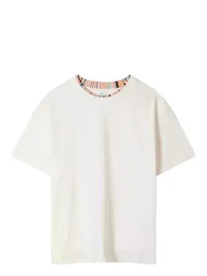 Paul Smith Striped Trim T-shirt - Neutrals