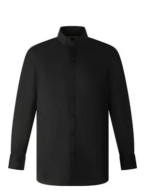 Shanghai Tang Tang Collarless Shirt - Black