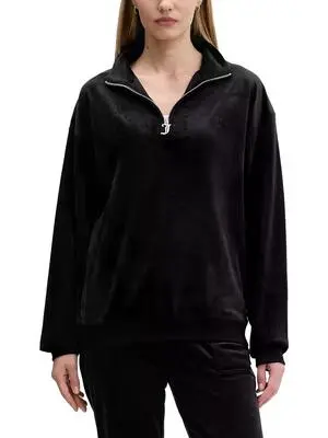 Juicy Couture Zip-up Logo Sweater - Black