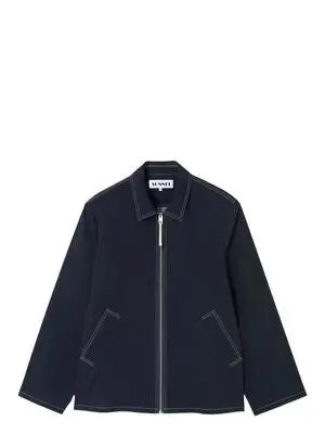 Sunnei Contrast Stitching Simo Jacket - Blue