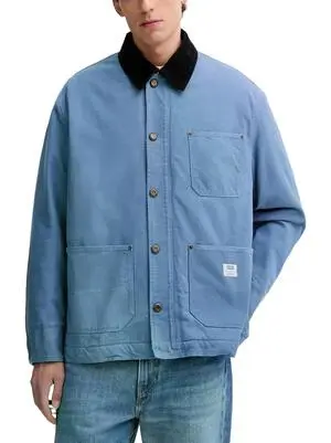 Hugo Corduroy-collar Jacket - Blue