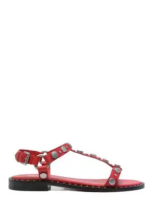 Ash Prisma Studded Sandals - Red