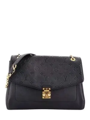 LOUIS VUITTON Saint Germain Mm Shoulder Bag Monogram Empreinte Leather - Black