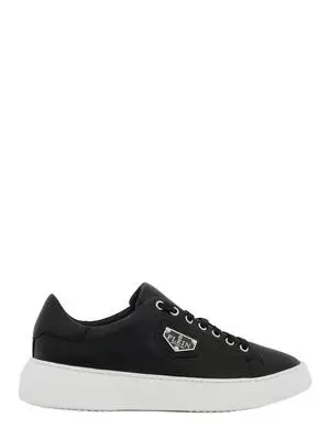 Philipp Plein Leather Sneakers - Black