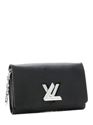 LOUIS VUITTON Twist Chain Wallet Epi Leather Crossbody Bag - Black