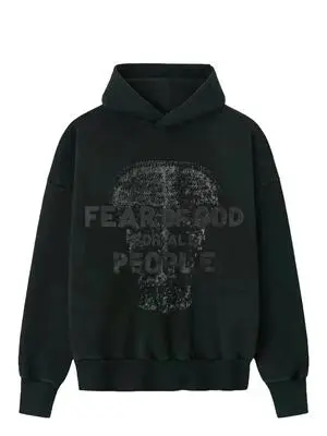 Fear Of God Graphic Hooded Sweater - Black
