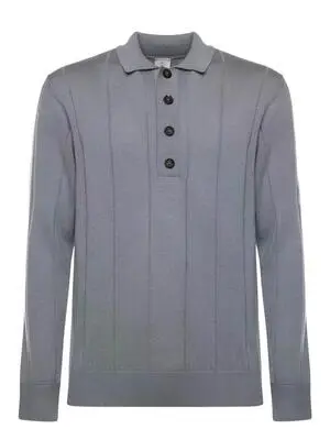 Eleventy Buttoned Polo Shirt - Grey
