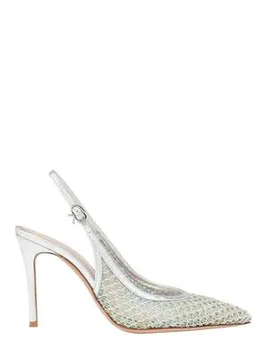 GIANVITO ROSSI Nikki Pointed Sling-back Heeled Pumps - Grey