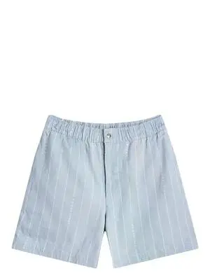 JORDAN X A Ma Maniére Pinstriped Shorts - Blue