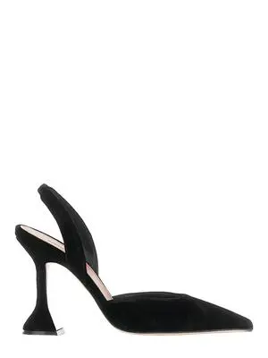 Amina Muaddi 95mm Holli Slingback Pumps - Black