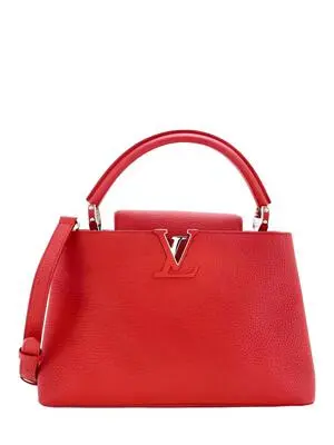 LOUIS VUITTON Capucines Pm Satchel - Red