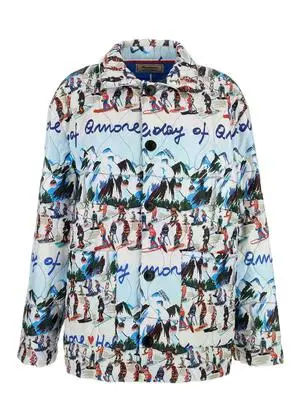 ALESSANDRO ENRIQUEZ Printed Buttoned Jacket - White