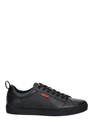 Hugo Logo-patch Lace-up Sneakers - Black