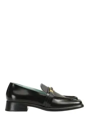 SERGIO ROSSI 25mm Bitt Leather Loafers - Black