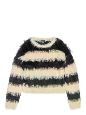 Bimba Y Lola Striped Crew-neck Sweater - Black
