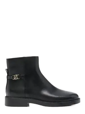 Michael Kors Leather Ankle Boots - Black