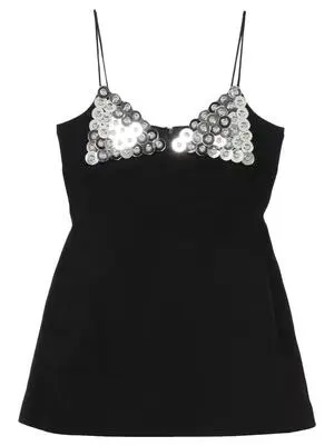 David Koma Embellished Mini Dress - Black