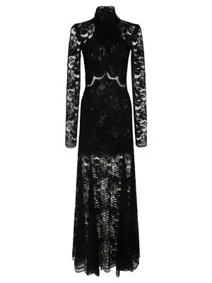 Rabanne Lace Maxi Dress - Black