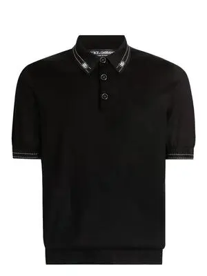Dolce & Gabbana Short-sleeve Polo Shirt - Black