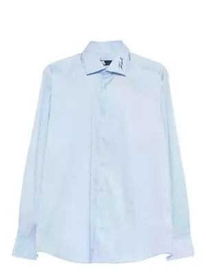 Karl Lagerfeld Logo-embroidered Shirt - Blue