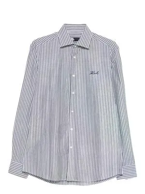 Karl Lagerfeld Striped Logo Shirt - Grey