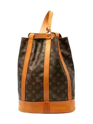 LOUIS VUITTON 1997 Monogram Randonnee Pm Bucket Bag - Brown