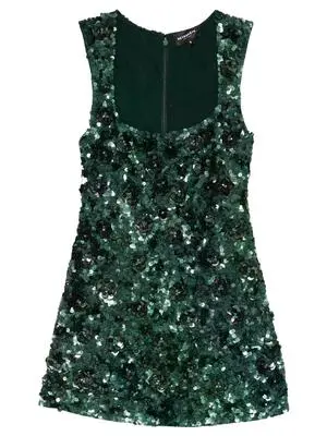 Retrofete Sadlyn Sequin-embellished Floral Mini Dress - Green