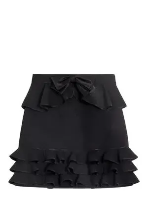 VALENTINO Crepe Couture Short Skirt