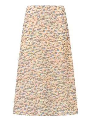MARNI Floral-Print Midi Skirt