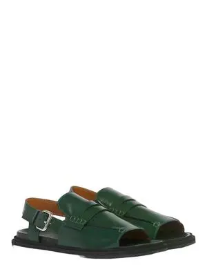 Marni Fussbett Buckle-strap Sandals - Green